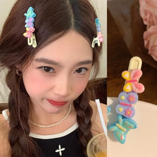 Colorful Bangs Hairpin Cute Sweet Hair Side Clip Dopamine Headdress ...