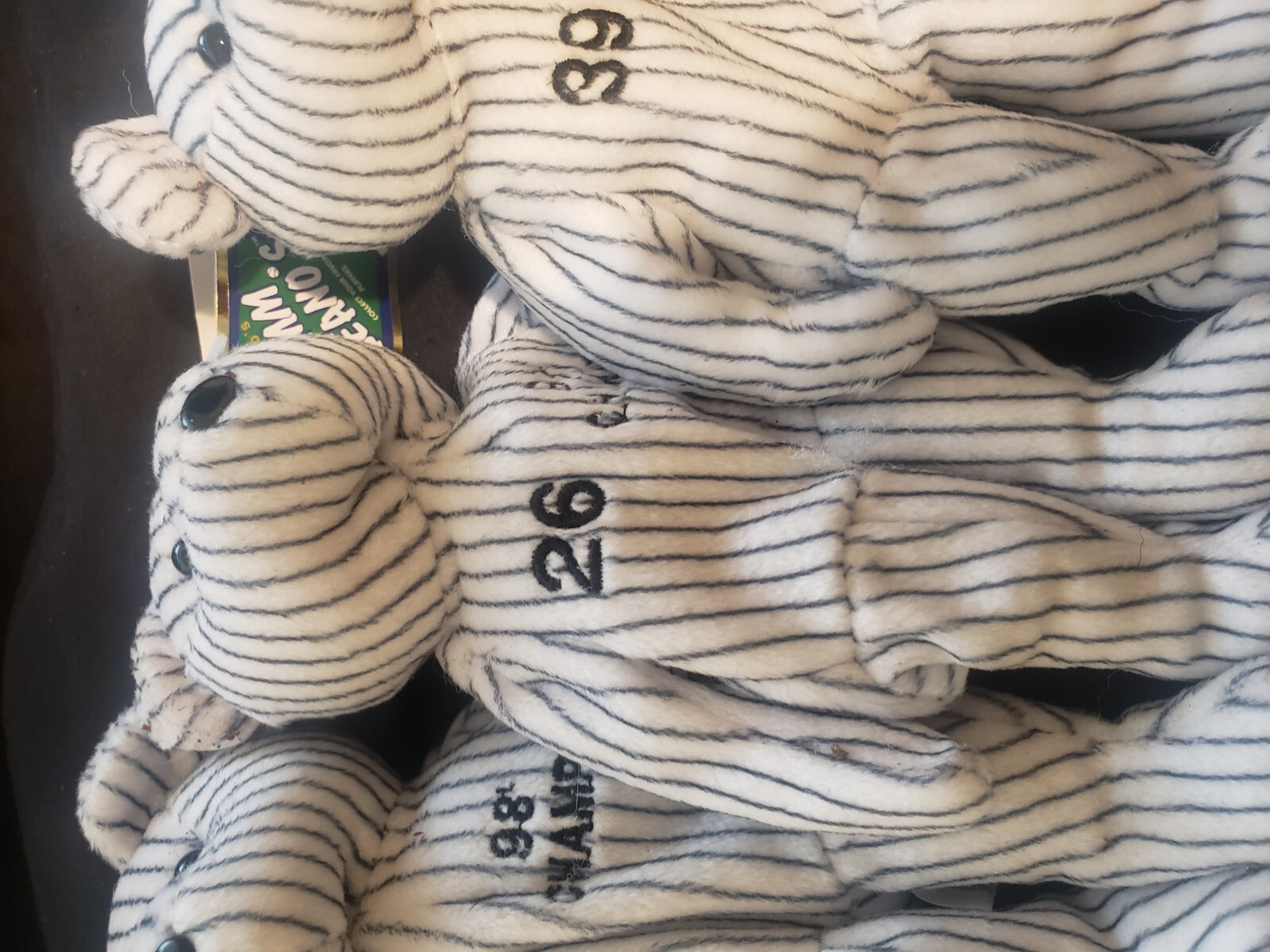 1998 New York Yankees Champs Salvino's Bamm Beanos Bear Plush Toy 6 ct ...