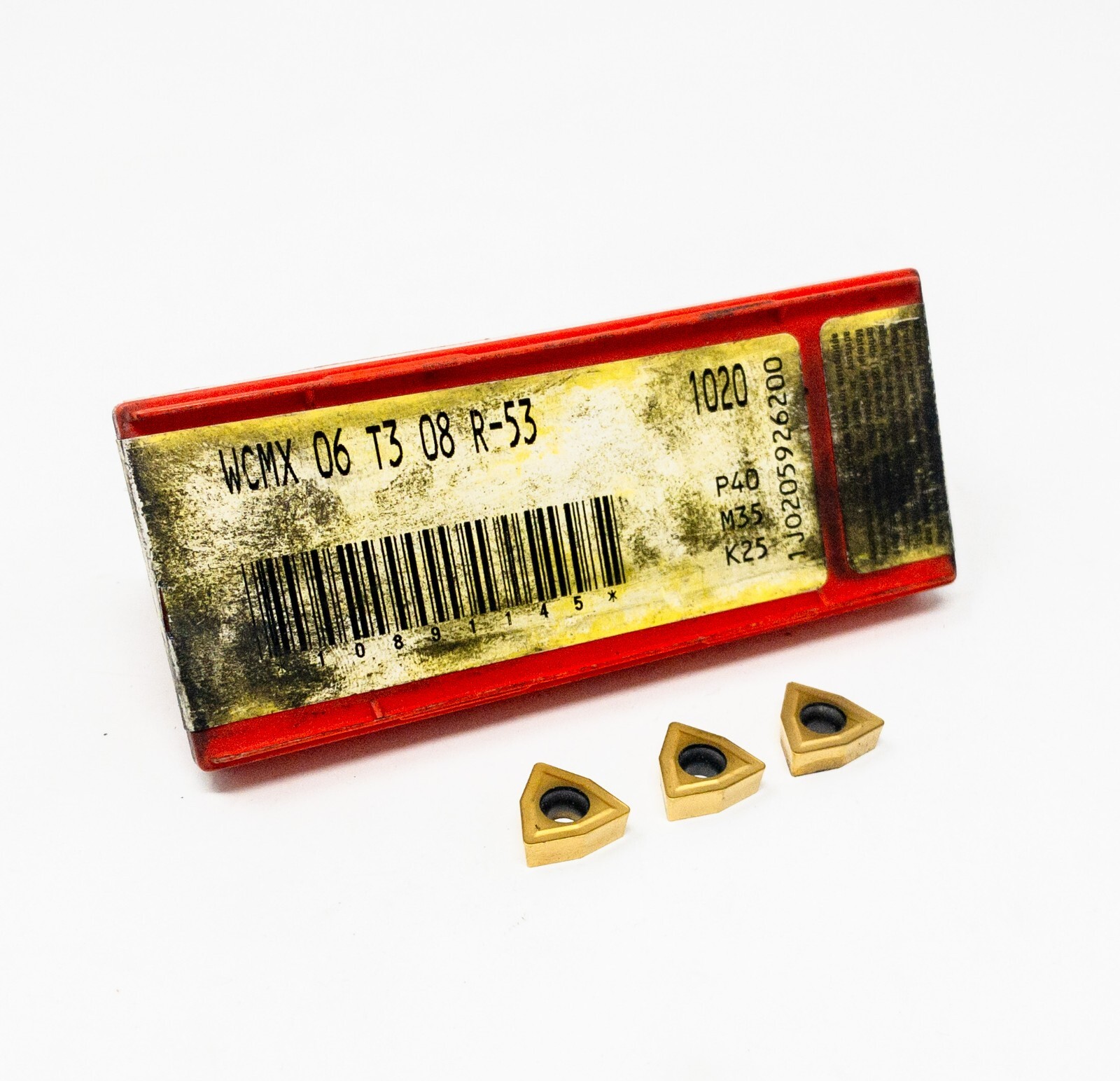 10 Pcs SANDVIK COROMANT WCMX 06 T3 08 R-53 Carbide Drilling Insert ...