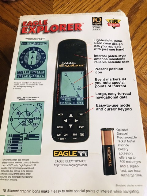 Eagle Explorer GPS 12 Channel Receiver for Hunting Fishing and Hiking ...
