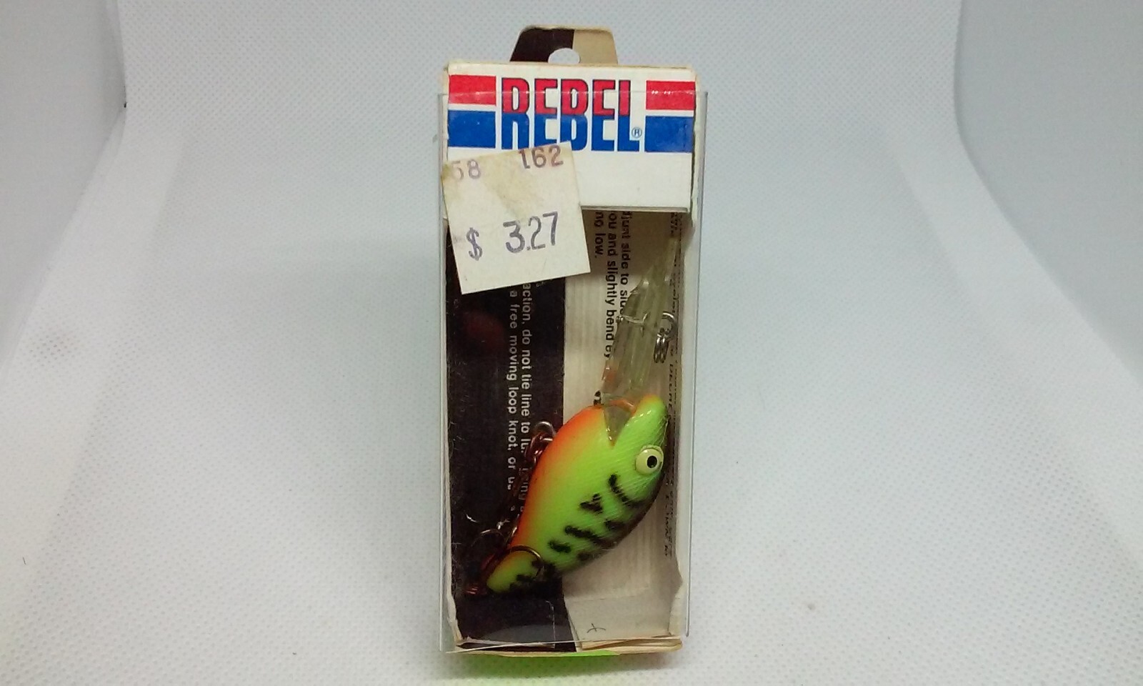 Vtg Rebel Deep Teeny Wee-R Black/Chartreuse 1 5/8" D-9238 Crankbait ...