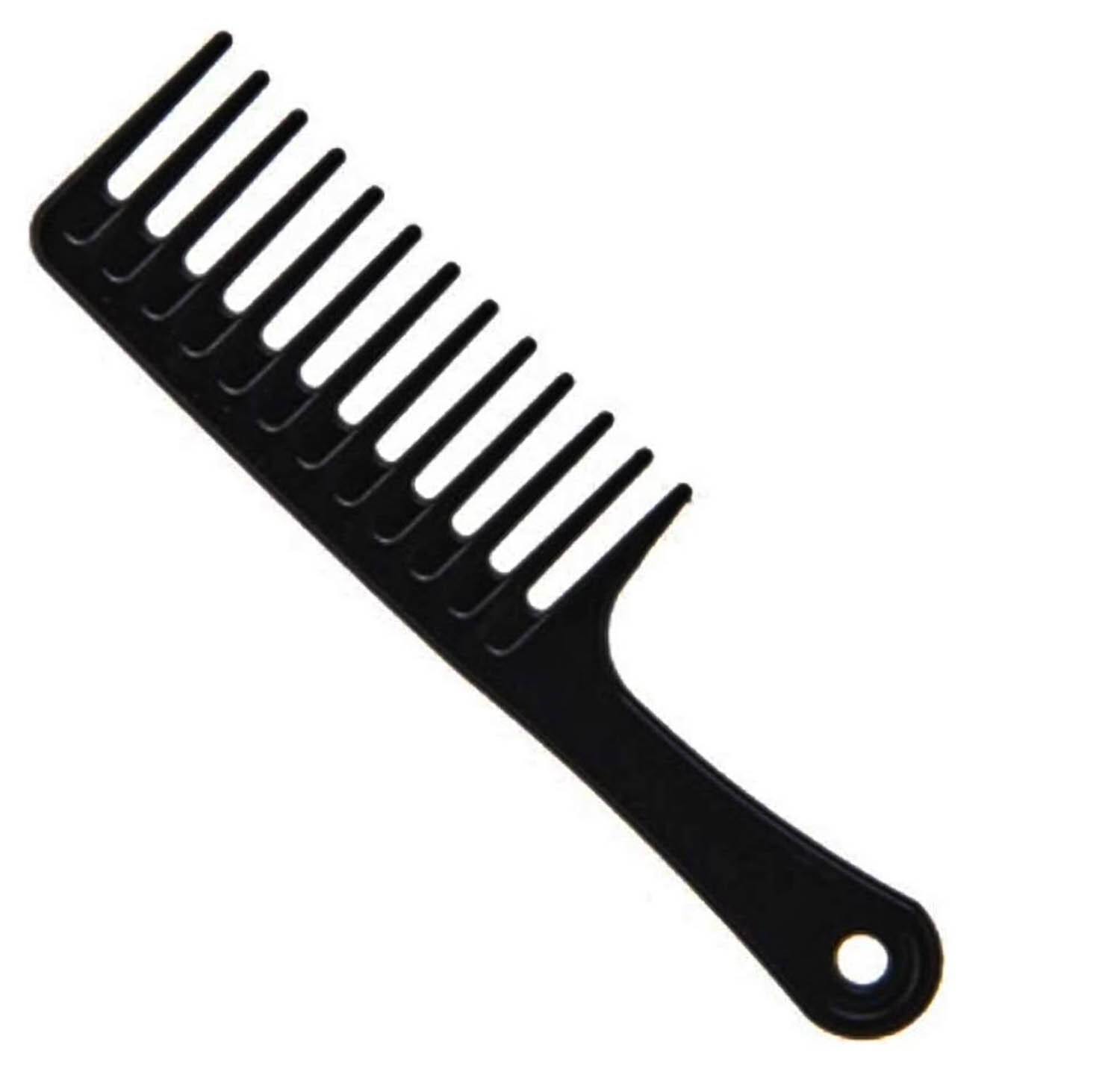 Wide Tooth Comb for Detangling Styling Long Hair Rake Handle Comb UK ...