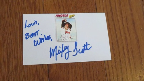 Mickey Scott Autographed Hand Signed Paper Los Angeles Angels | eBay