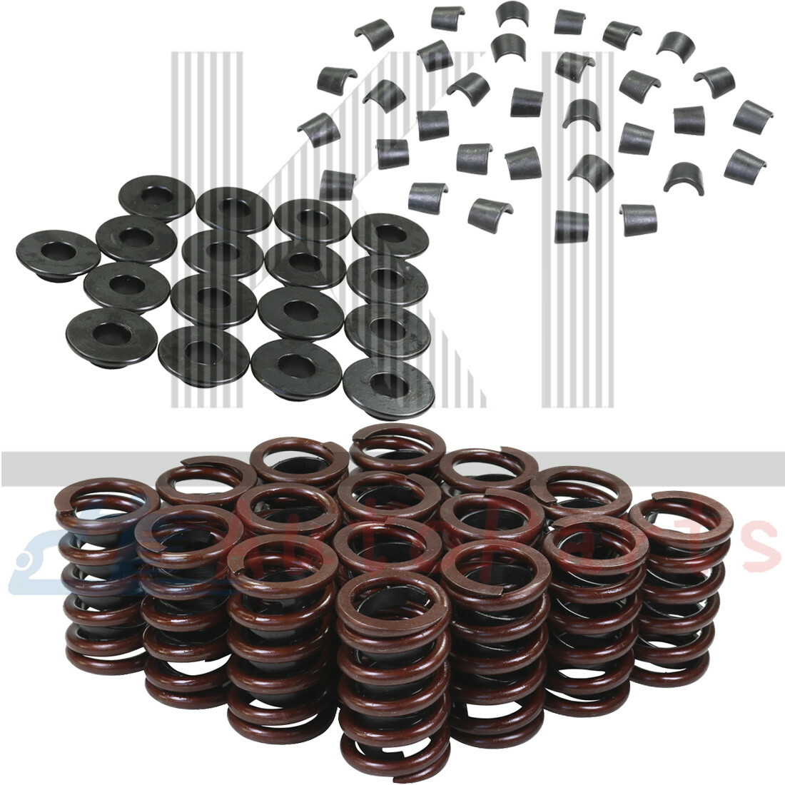 Valve Springs Kit With Steel Retainers & Locks For Chevrolet SBC 327 ...
