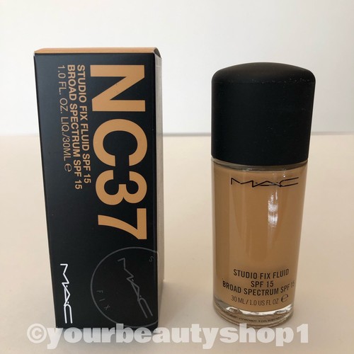 New Mac Foundation Studio Fix Fluid Foundation SPF 15 NC37 100% ...