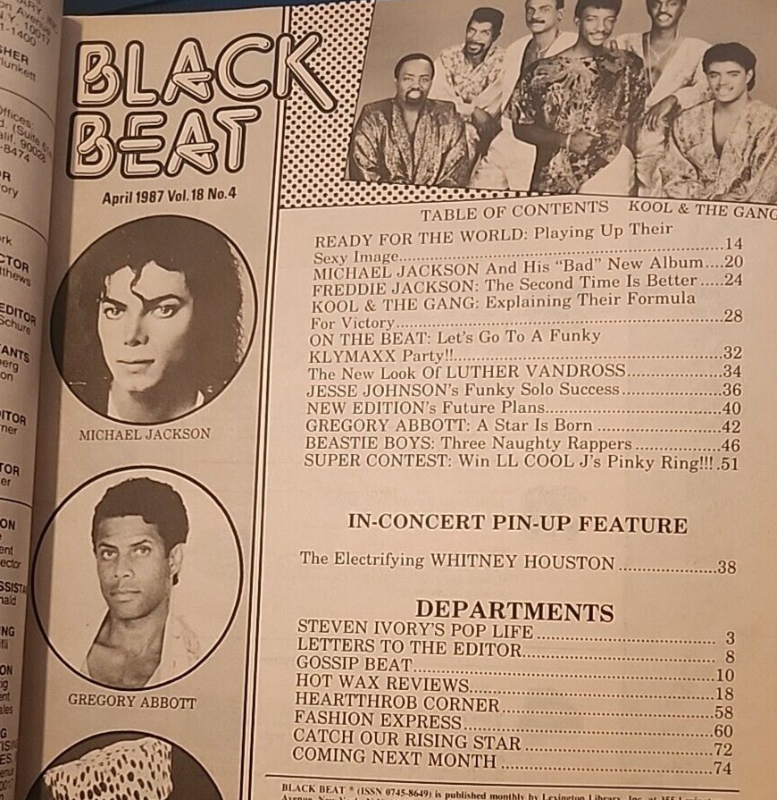 Black Beat Magazine April 1987 New Edition, Michael Jackson & More ...