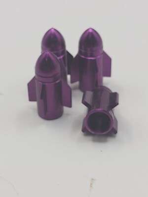 Set of Purple Rocket Tire Valve Stem Caps For Car, Standard Fitting #30 ...