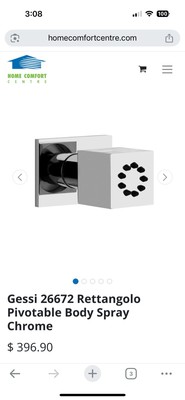 Gessi Rettangolo Bathroom Pivotable body spray. Polished nickel | eBay