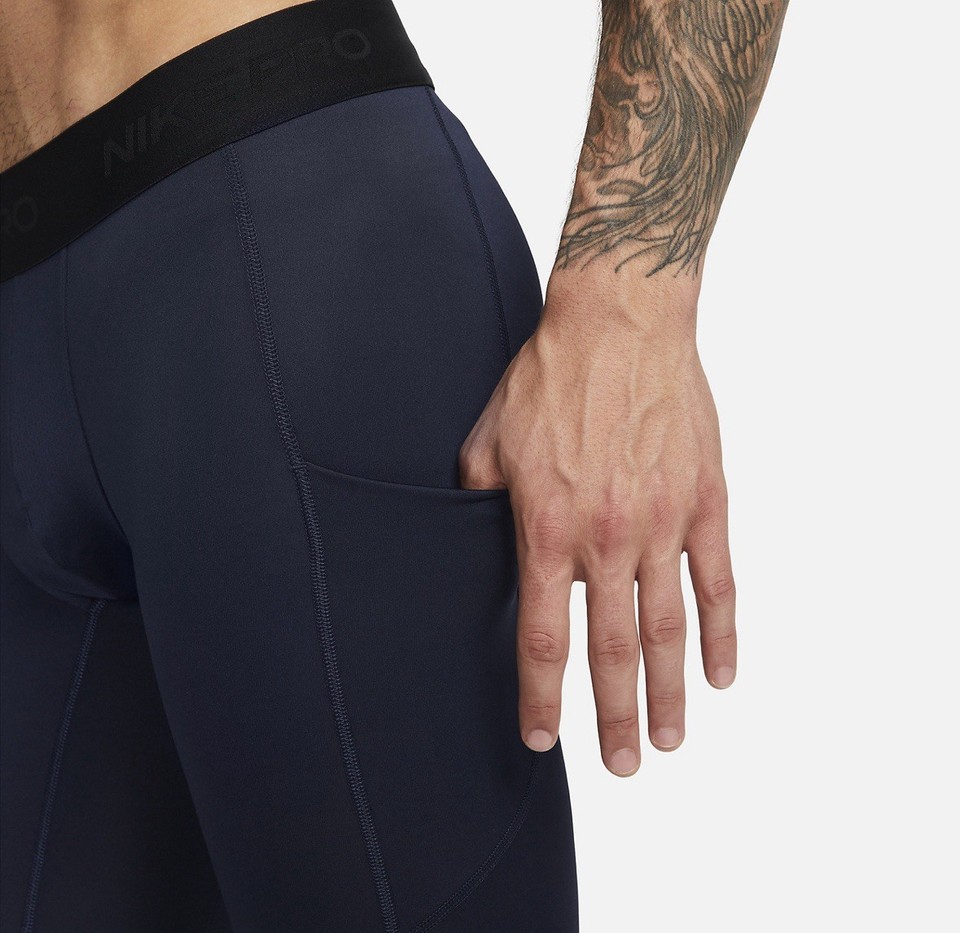 Nike Men’s Pro Dri-Fit Tights FB7952 451 Navy Blue Size Medium NWT | eBay
