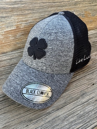 Live Lucky Baseball Cap Good Hat Memory Fit Size L/XL New Grey & Black ...