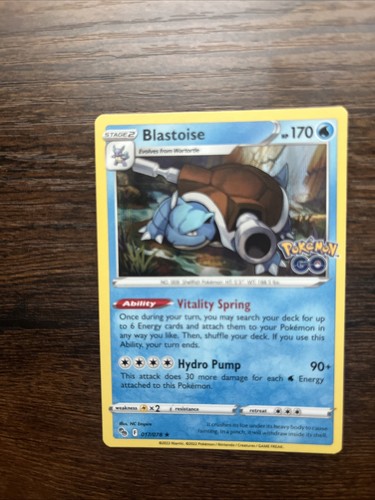 Pokémon Go Blastoise Holo Rare Card Set 2022 TCG | eBay