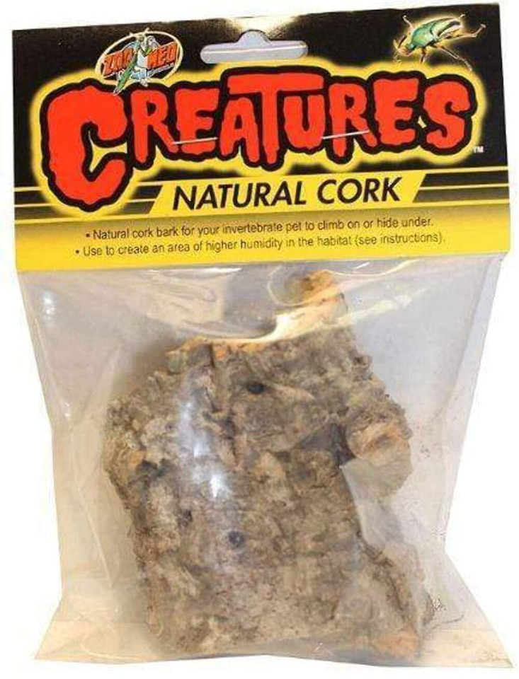 Zoo Med Natural Cork Bark for Invertebrate Pets Hides Climbing Area 1 ...