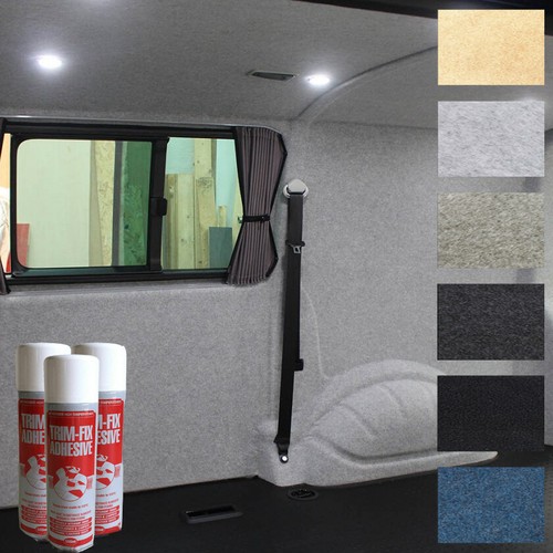 CAMPER VAN LINING CARPET 4 WAY STRETCH FOR VW T5 TRANSPORTER CADDY INC ...