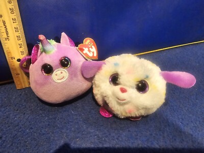 Ty Mini Squish Unicorn Rosette 3” Squish-A-Boos w/ Tags And TyPuff ...