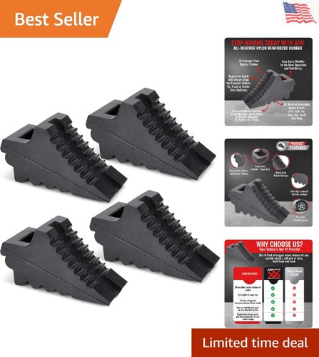 Heavy Duty Rubber Wheel Chocks w/Ez-Carry Handles | eBay