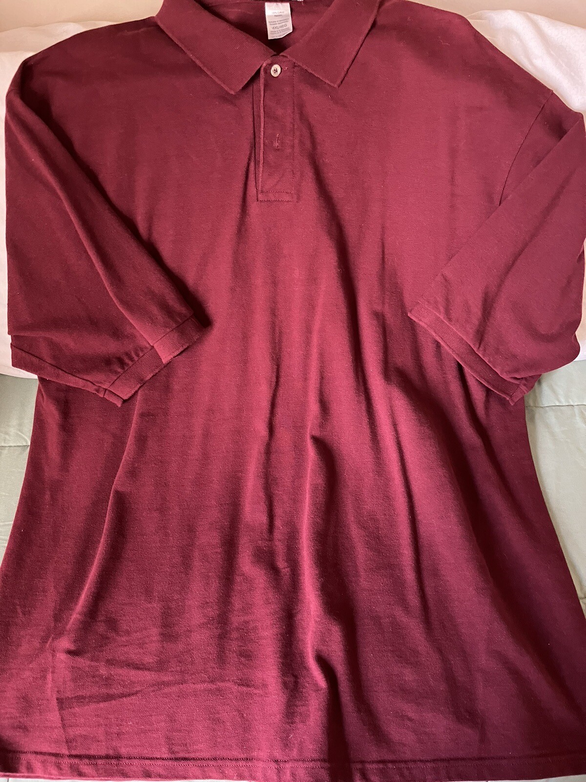 Jerzees Polo Shirt Men’s Burgundy 4XL Mint | eBay