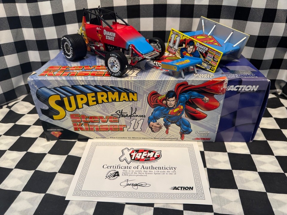 STEVE KINSER 1998 QUAKER STATE SUPERMAN 1/18 SCALE SPRINT CAR BY ACTION ...