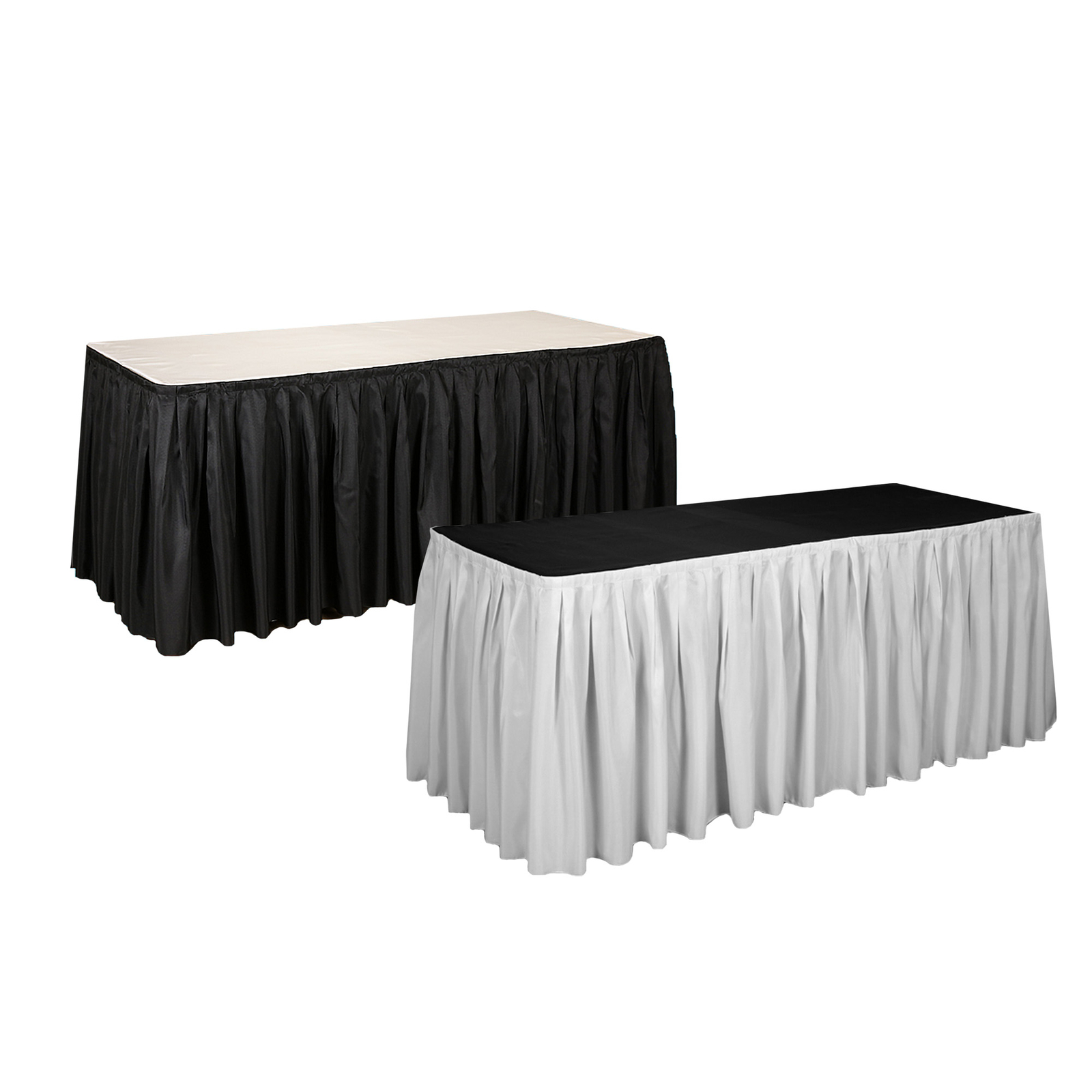 Polyester Pleated Full Length Table Skirt, 17-feet x 29-inch | eBay