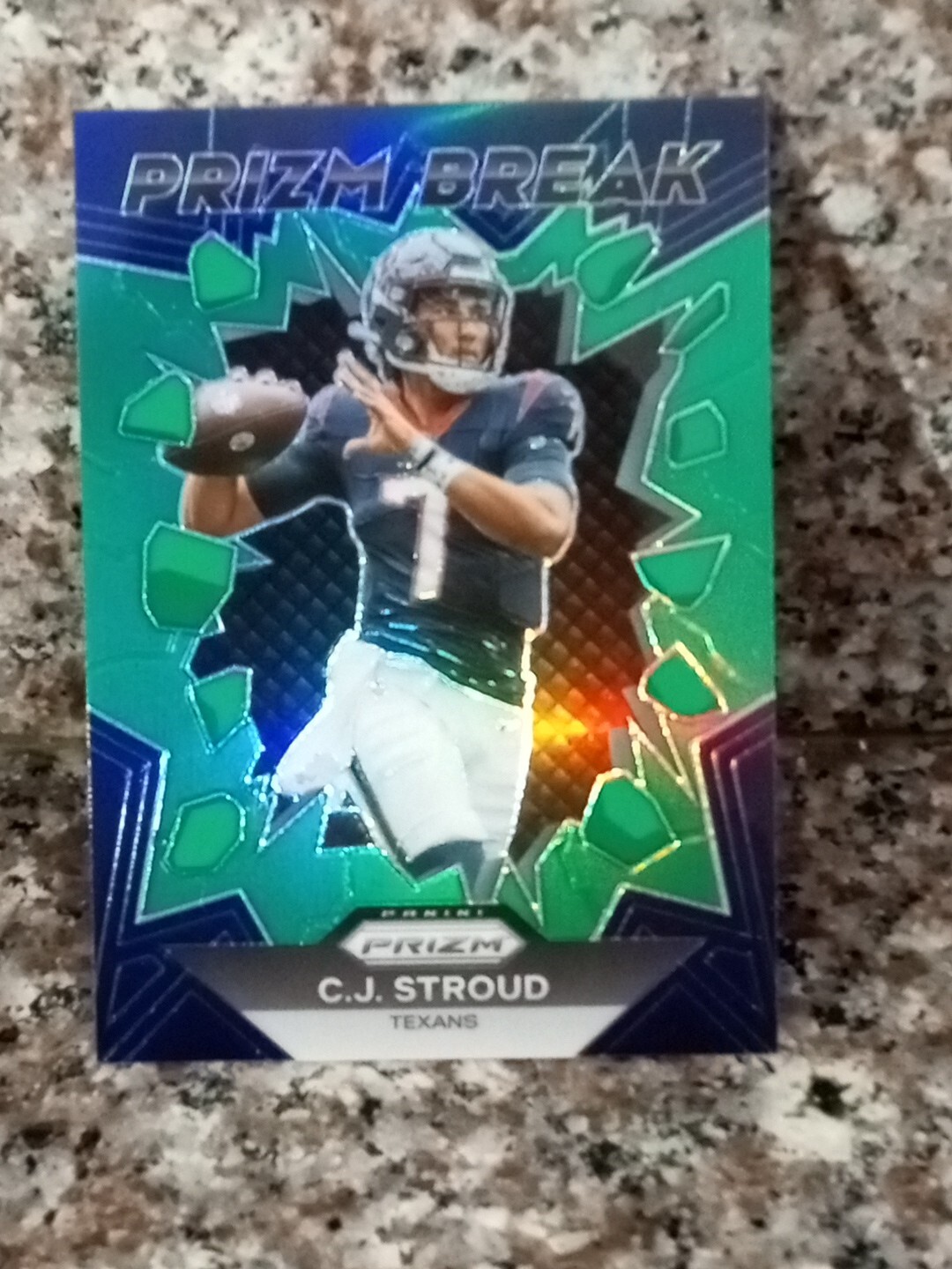CJ STROUD 2023 Panini Prizm Green Prizm Break Rookie Card Parallel SP ...