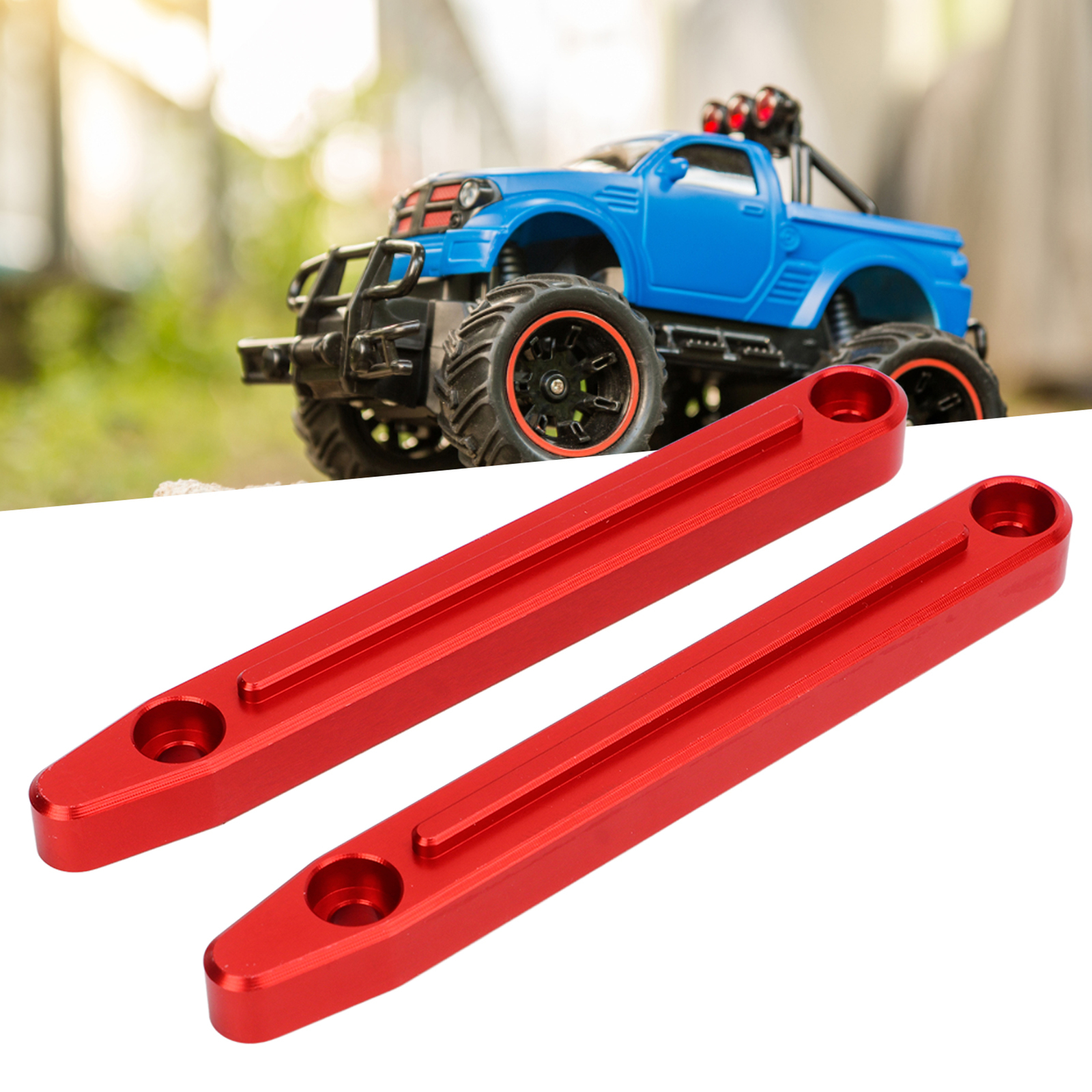 (Red)RC Roof Rails Aluminum Alloy Lightweight Upgrade Part Replacement ...