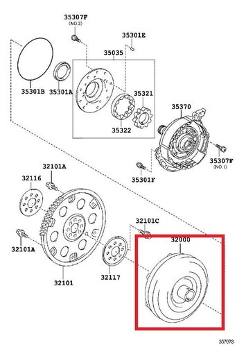 Genuine Toyota 2012-2014 2.5L Camry Torque Converter Assembly 04004 ...