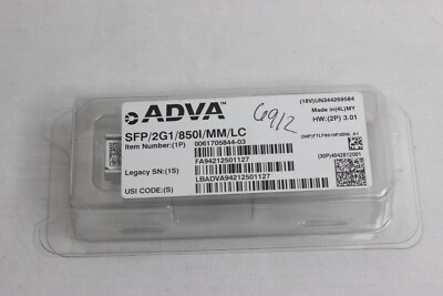 NEW ADVA MM/LC Transceiver SFP/2G1/850I - 0061705844-03 | eBay