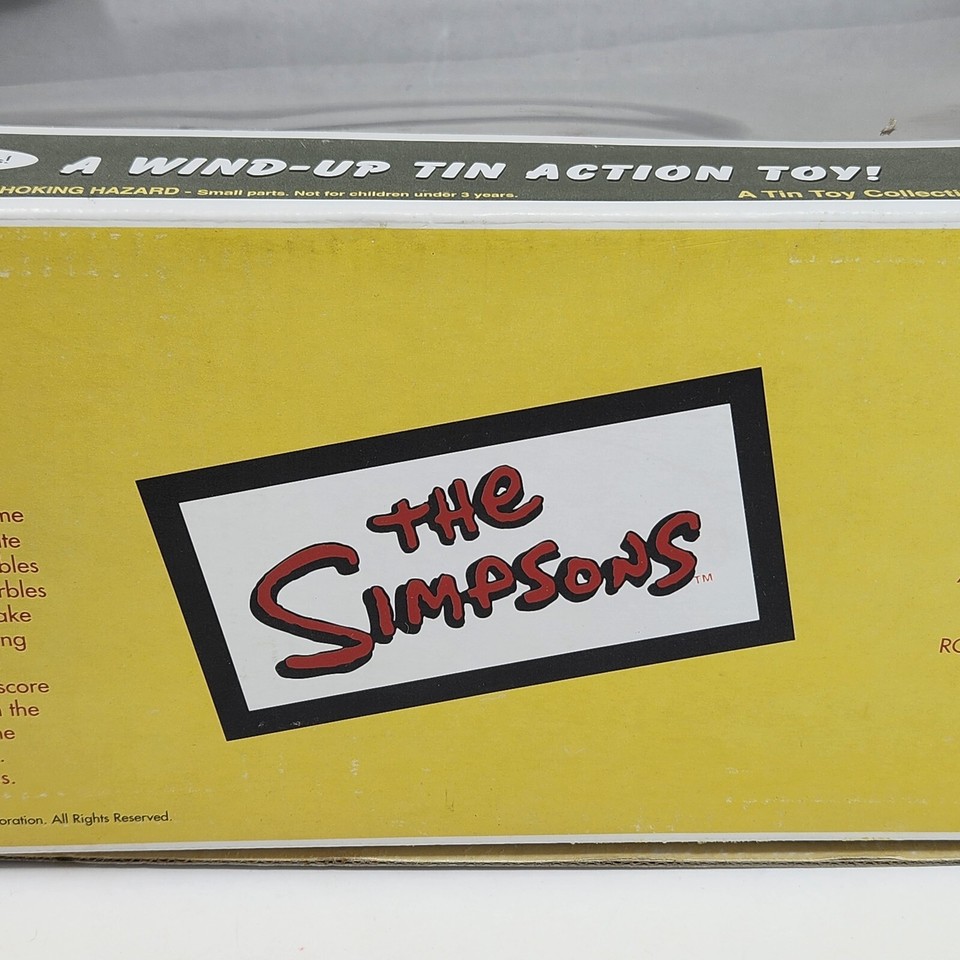 2002 THE SIMPSONS MOE'S TAVERN POOL GAME WIND UP TIN ACTION TOY NEW IN ...