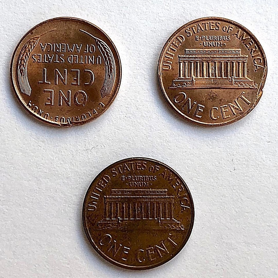 RARE LINCOLN CENT ERRORS - "RAGGED EDGE" and PLANCHET PEEL - FREE SHIP ...