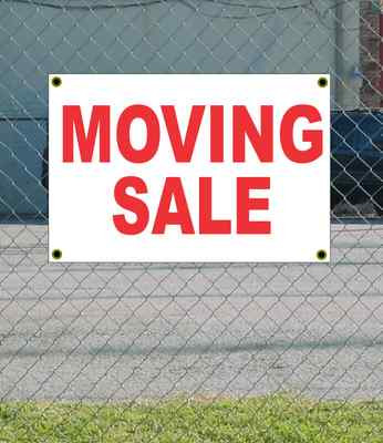 2x3 MOVING SALE Red & White Banner Sign NEW Discount Size & Price FREE ...