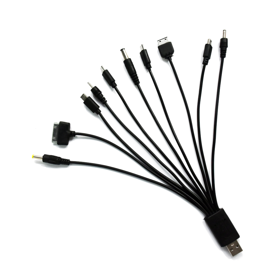 10 in 1 Universal USB Charger Cable For Mobile Phones iPhone Mp3 Nokia ...
