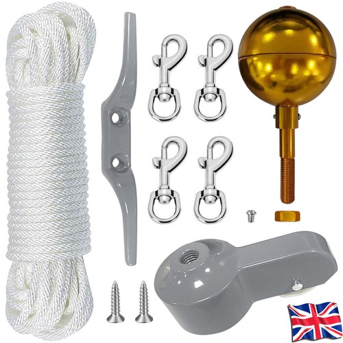 Flag Pole Tool Set Nylon Braided Rope Flagpole Accessories Repair ...