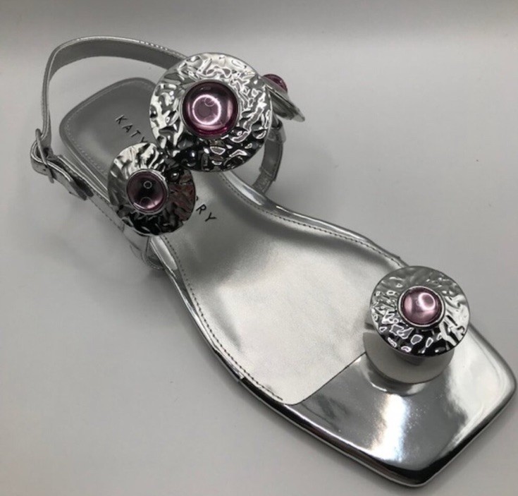 Brand New With Box Katy Perry Collection Camie Stone Sandals Silver ...