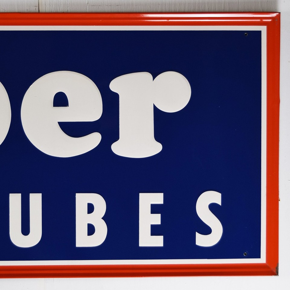 Cooper Tires Tubes Embossed Self Framed Metal Sign 58 By 20 | eBay
