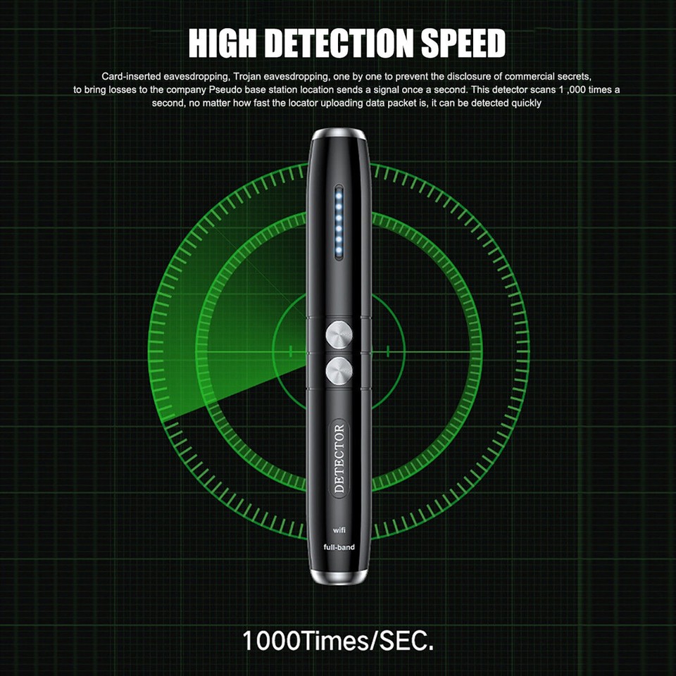 GPS RF Signal Detector Pen Anti-Spy Hidden Camera GSM Audio Bug Finder ...