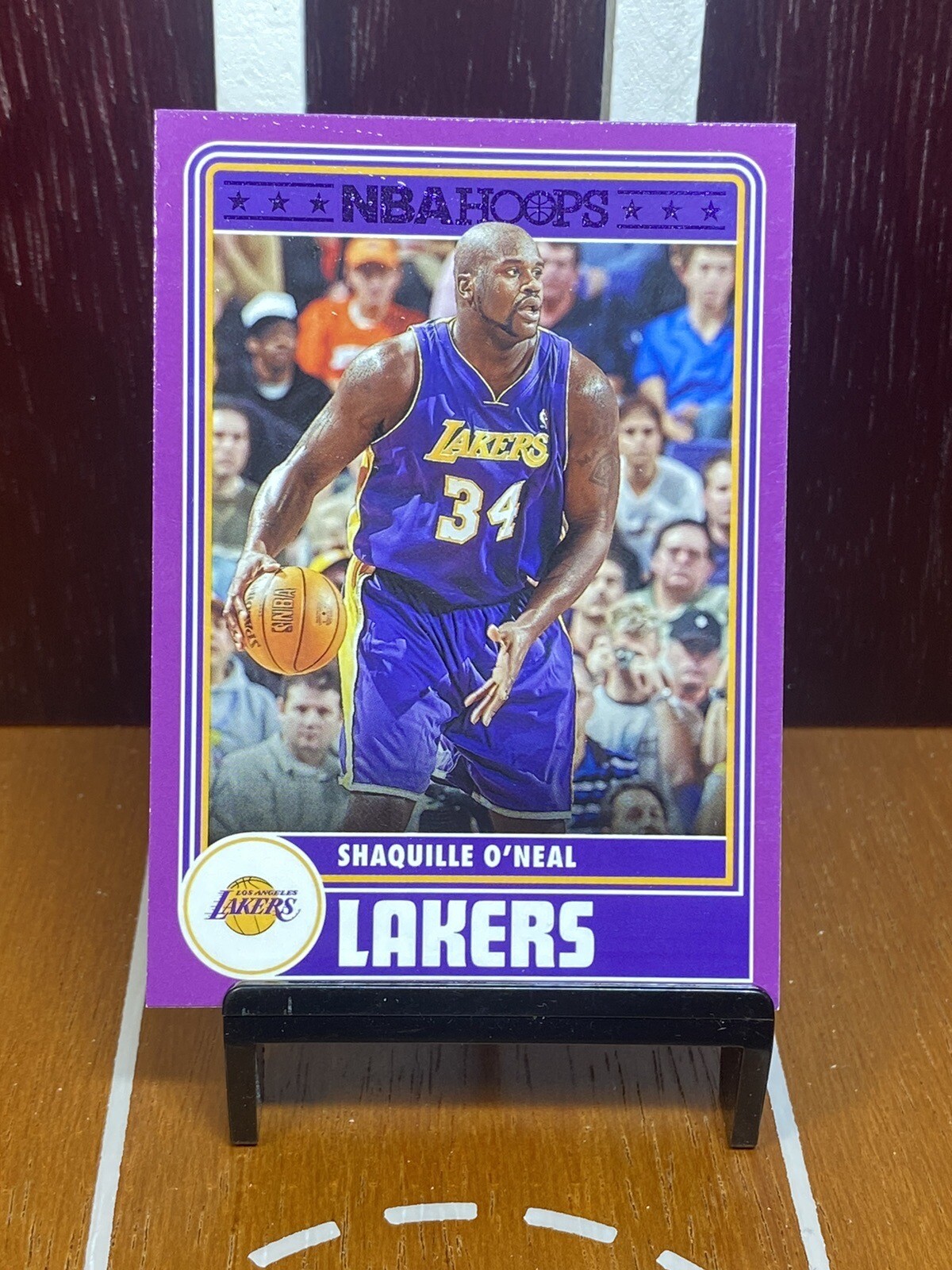 2023-24+Panini+NBA+Hoops+-+Hoops+Tribute+Purple+%23289+Shaquille+O ...