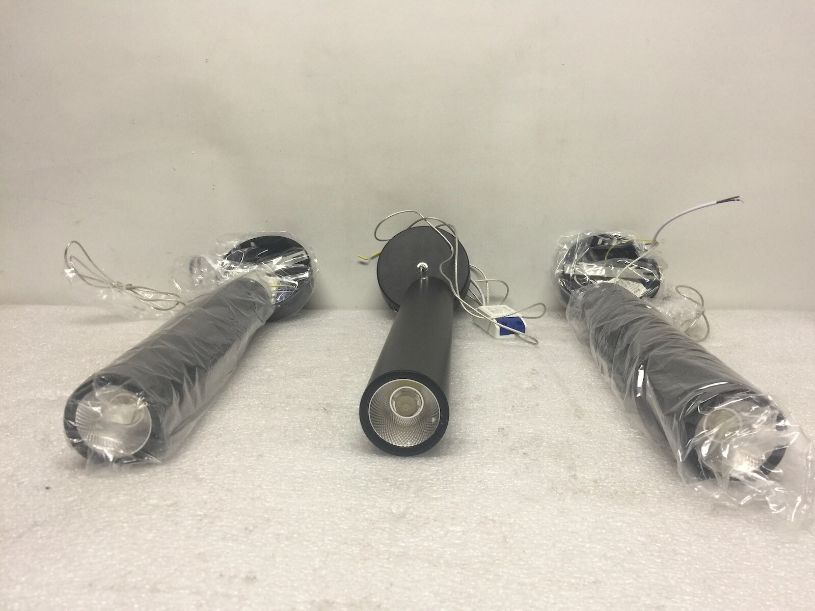 3x Fias Lighting LEDP10487 Black Drop Pendant LED Light w LED Driver | eBay