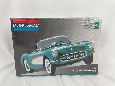 MONOGRAM 1957 '57 Corvette Roadster model Kit #2924 Skill 2 1:24 Scale ...
