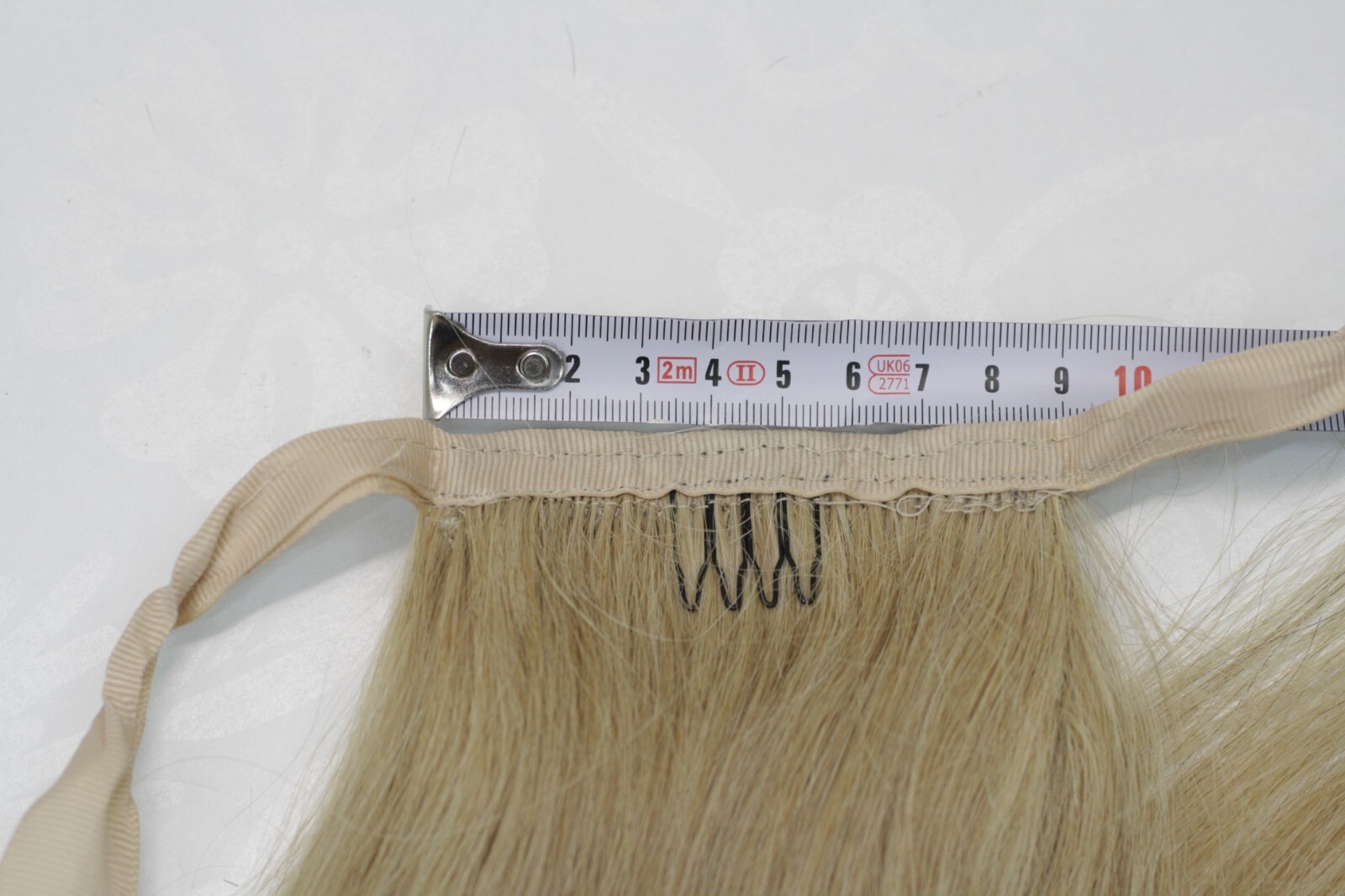 Natural hair tail with сlip 65cm/26" Blonde | eBay
