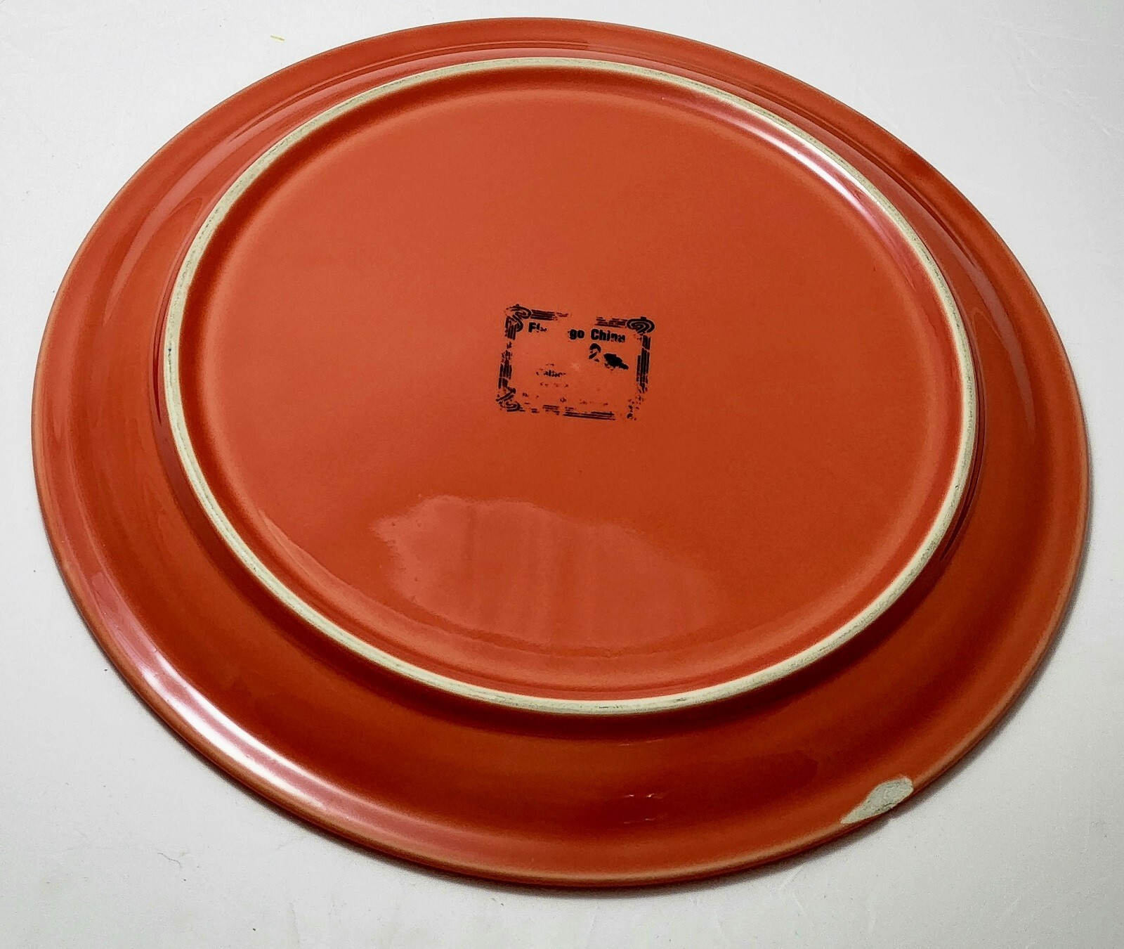 Flamingo China by Nancy Calhoun Coral Red Dinner Plate | eBay