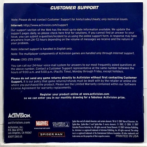 (Manual Only) Spiderman Friend or Foe Nintendo DS Authentic Instruction ...