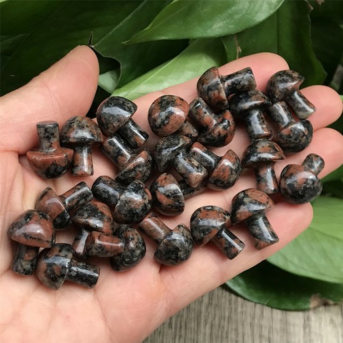 50pcs Wholesale Natural Red Spectrolite Mushroom Hand Carved Crystal ...