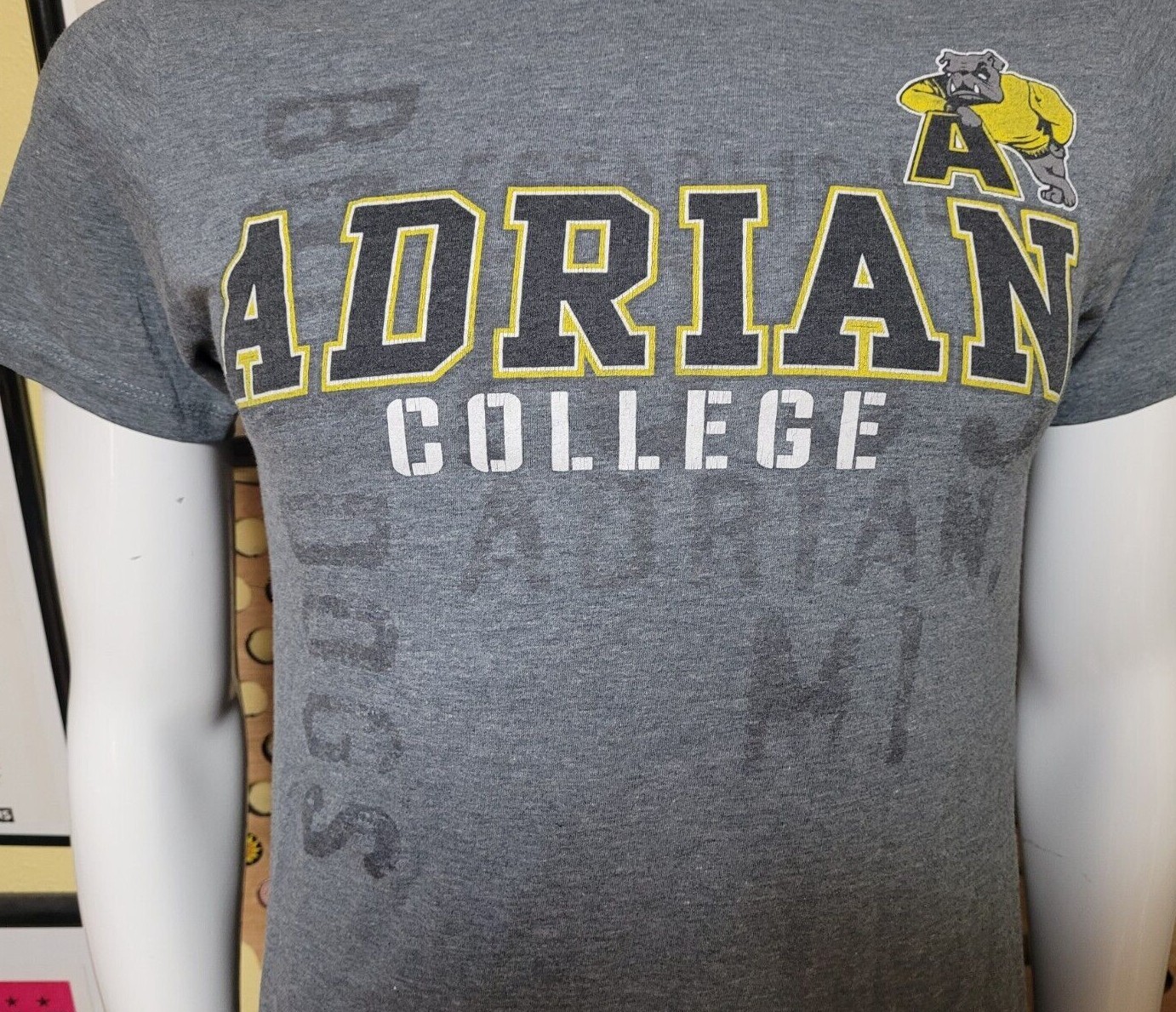 Adrian College Bulldogs AC MI Bruiser Logo T Shirt Small Soft Athletic ...