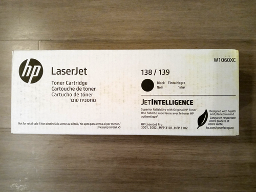 HP 138 139 W1060XC Black Toner For Laserjet 3001/ 3002 - Black (W1060XC ...
