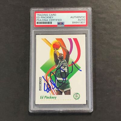 1991-92 Skybox #19 Ed Pinckney Signed Card AUTO PSA Slabbed Celtics | eBay