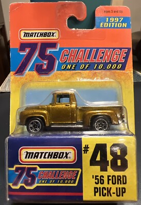 MATCHBOX 75 CHALLENGE 1/10,000 1956 Ford Pick-Up #48 1997 LIMITED ...