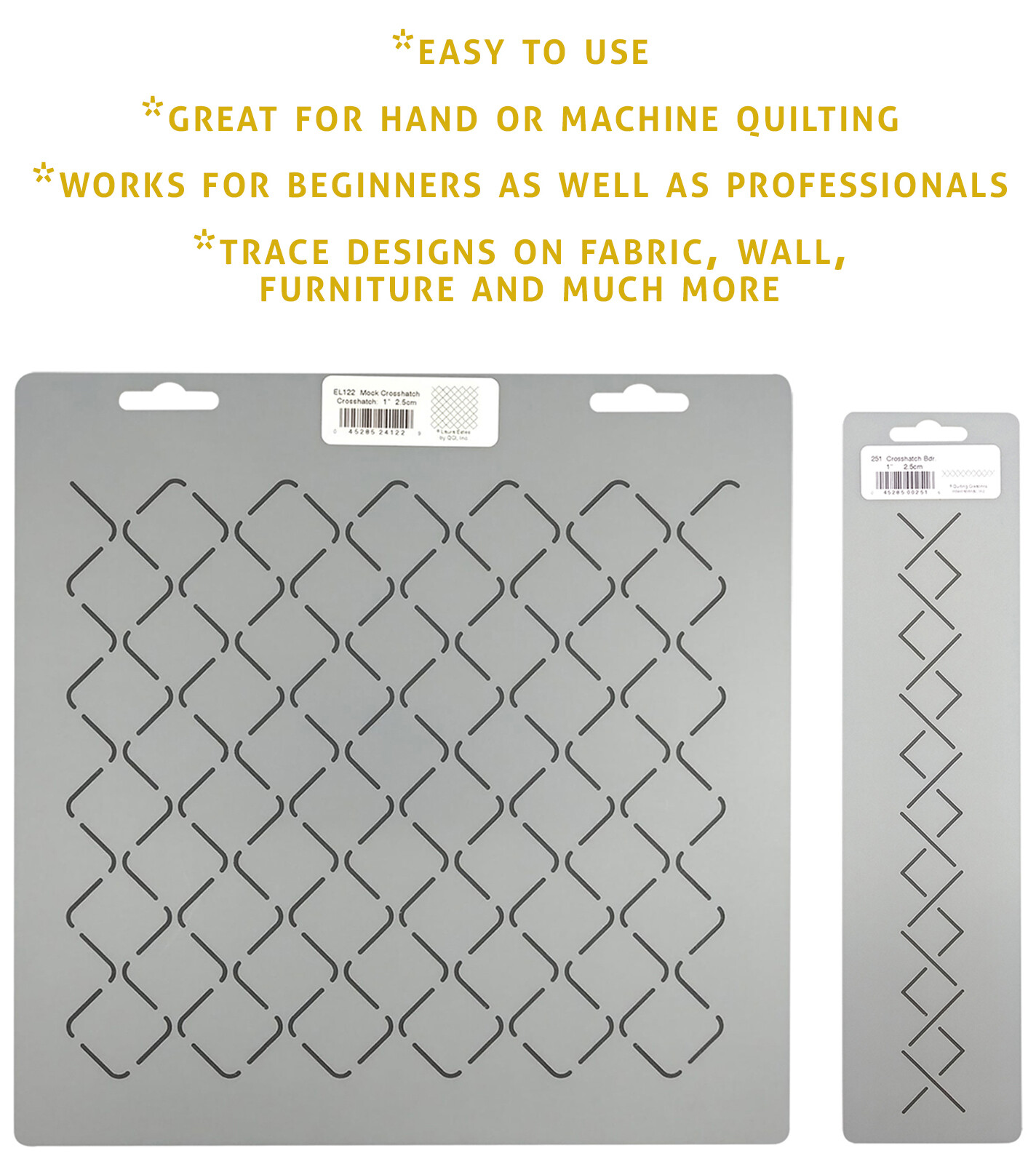 Quilting Stencils Grid Border Crosshatch Quilt Pattern Quilters Plastic ...