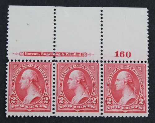 CKStamps: US Stamps Collection Scott#267 Strip Mint NH OG, Selvage H | eBay