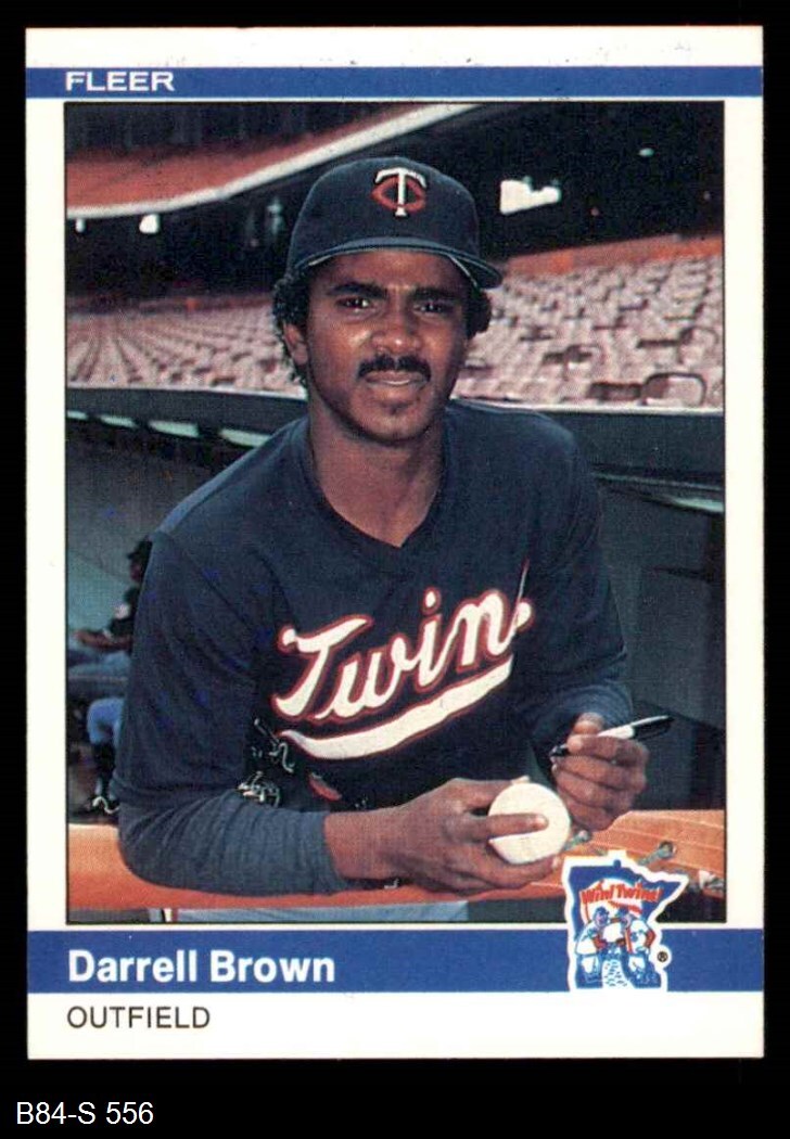 1984 Fleer #556 Darrell Brown Twins RC 8 - NM/MT | eBay