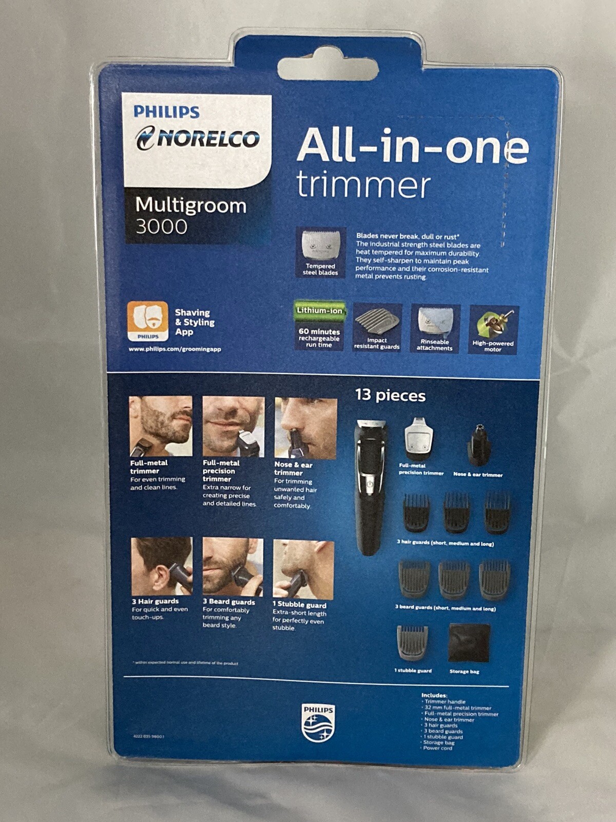 Philips Norelco Multigroom 3000 Multipurpose Trimmer for Men for sale ...