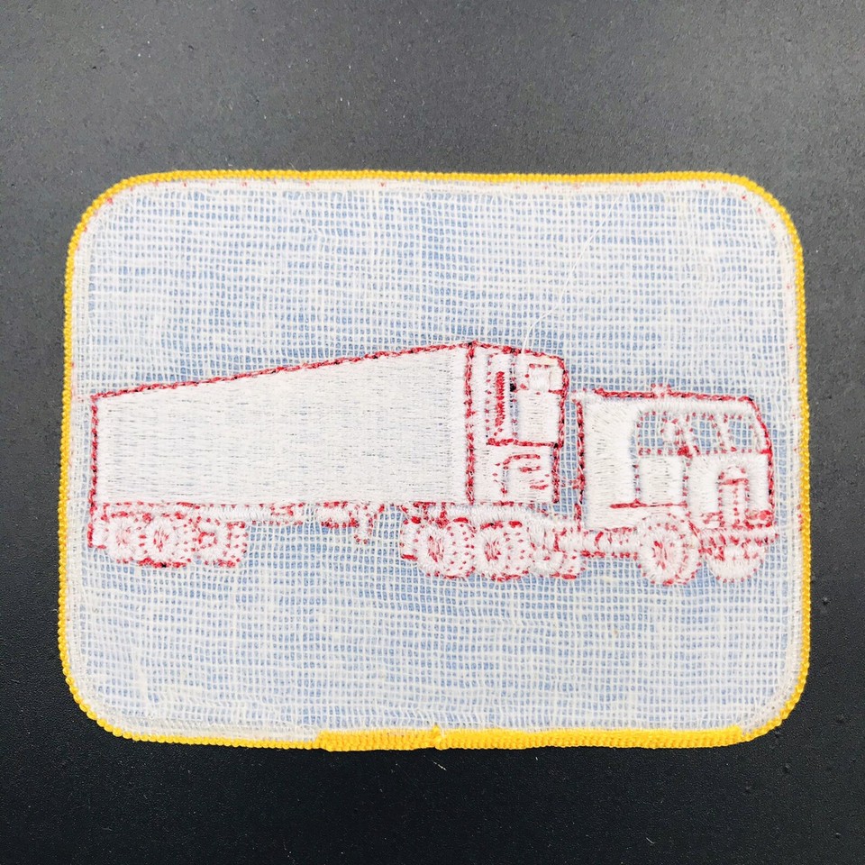 Truck Big Rig Trucker 18 Wheeler Embroidered Rectangular Patch 4" x 3 ...